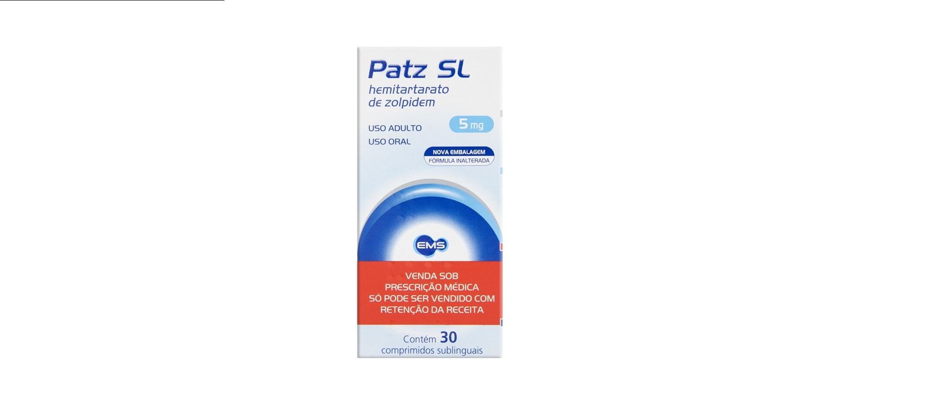 Medicamento EMS Patz Sublingual Hemitartarato De Zolpidem BioFAO BioFAO